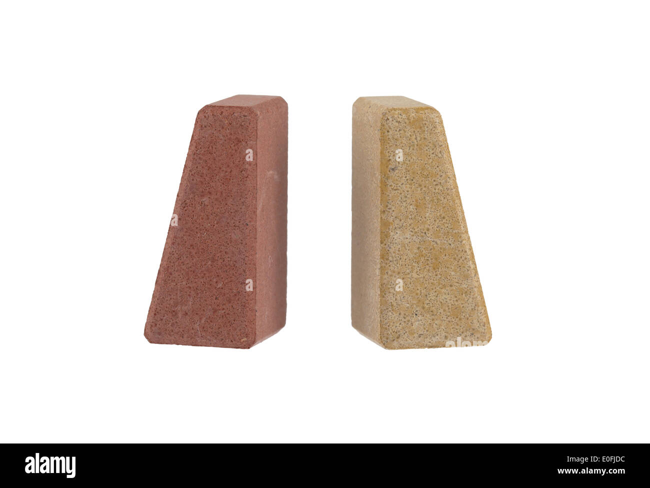 Different colored unique stone pawns isolated on a white background ...