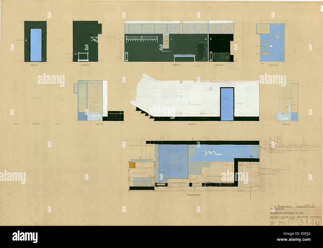 This photograph showcases an interior design for a hall, with a focus ...
