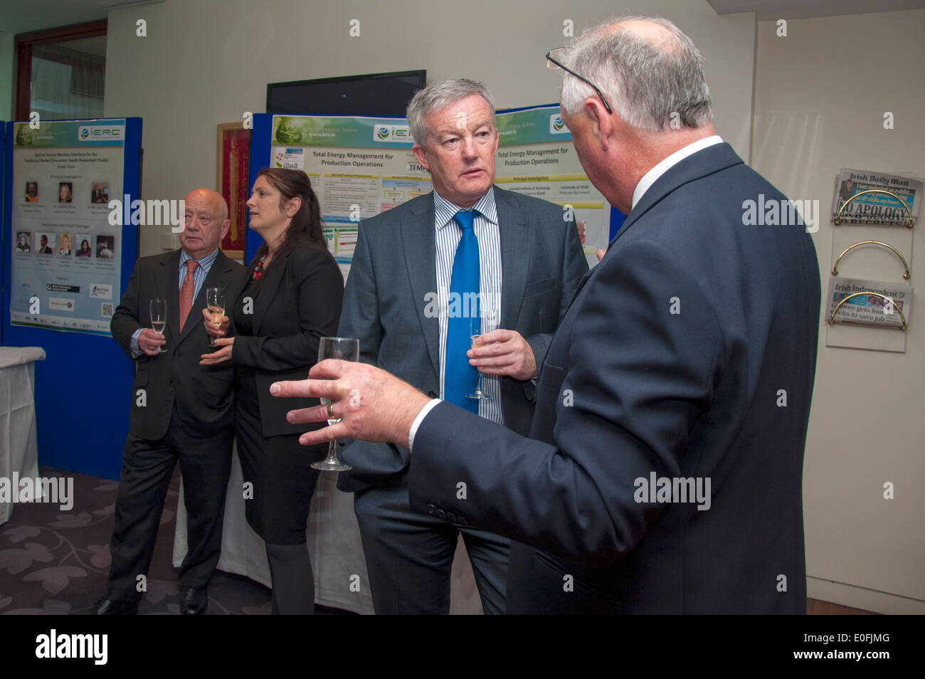Two men talking networking at a business conference social event Stock ...