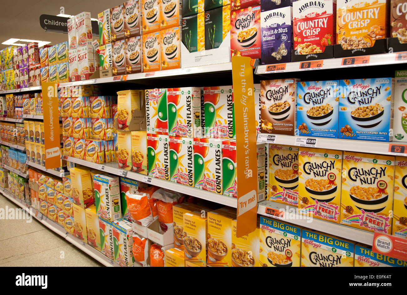 Cereal supermarket uk hi-res stock photography and images - Alamy