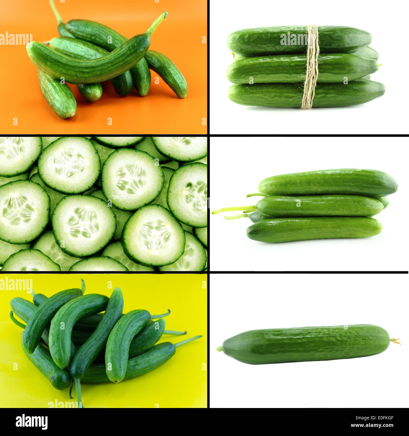 Healthy and organic food, Set of fresh Cucumber Stock Photo - Alamy