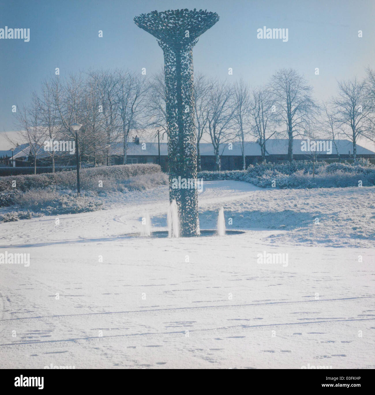 A photo of the UL (University of Limerick) campus covered in snow ...
