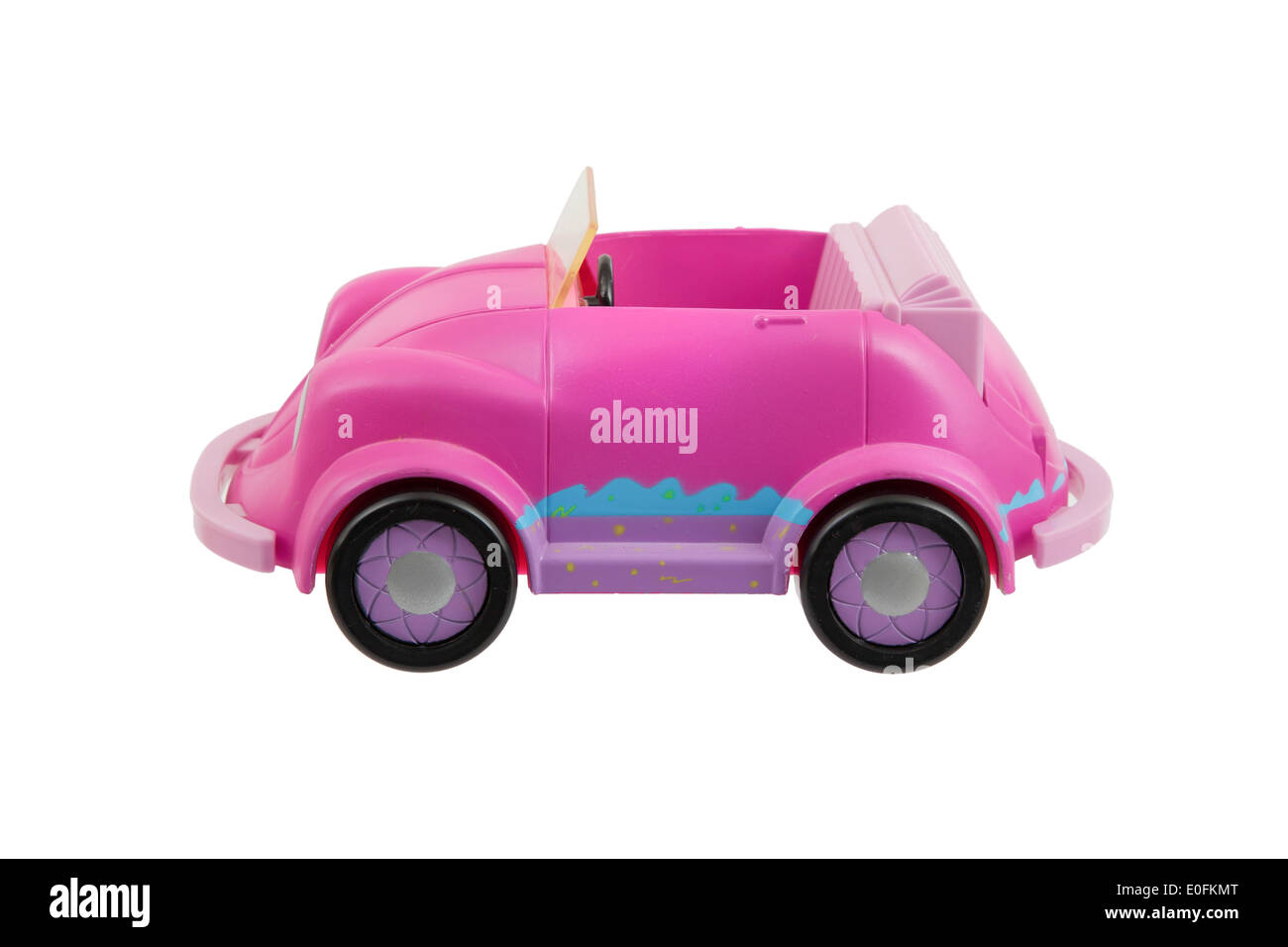 Pink vintage toy car Cut Out Stock Images & Pictures - Alamy