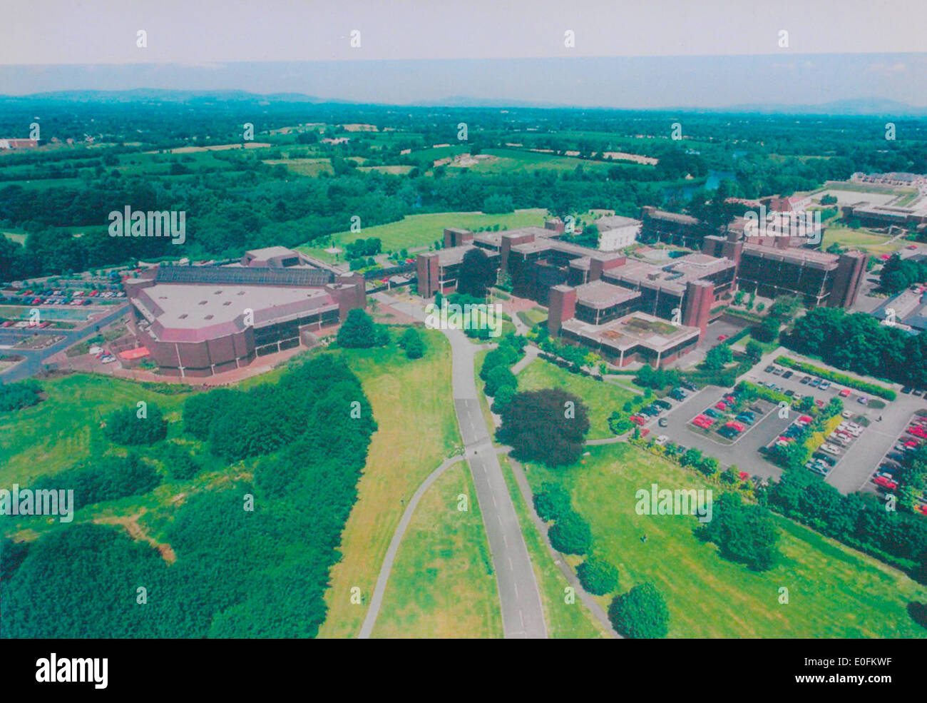 Aerial photograph of campus c.1973-1998 (4 Stock Photo - Alamy