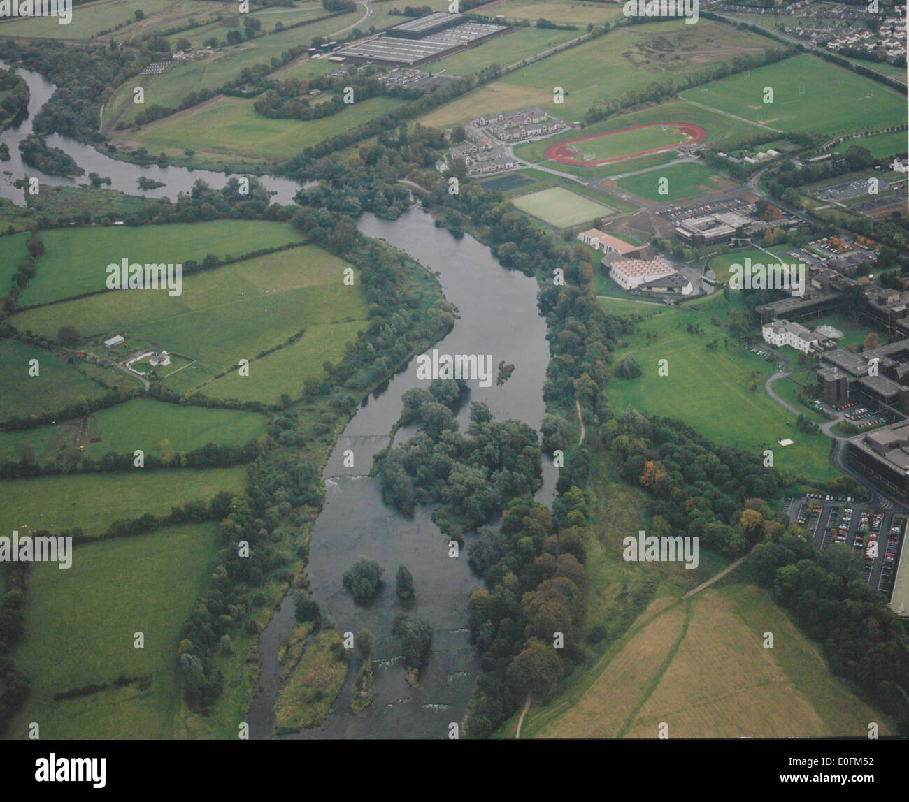 An aerial photograph taken between 1973 and 1998 showing the University ...