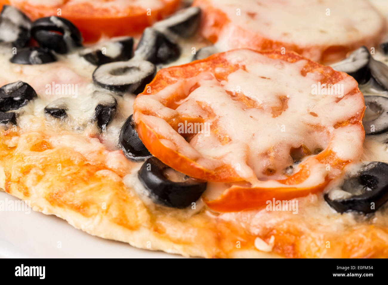 Traditional Italian Pizza On Plate Close Up Stock Photo - Alamy