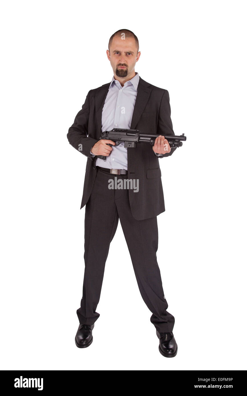 Mafia man is holding a shotgun hi-res stock photography and images - Alamy