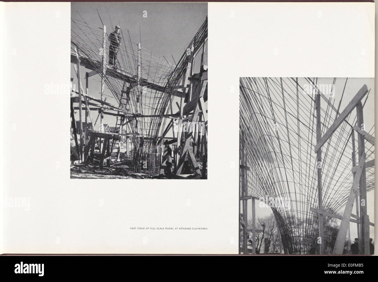This image shows the first stage of a full-scale model of the Sydney ...
