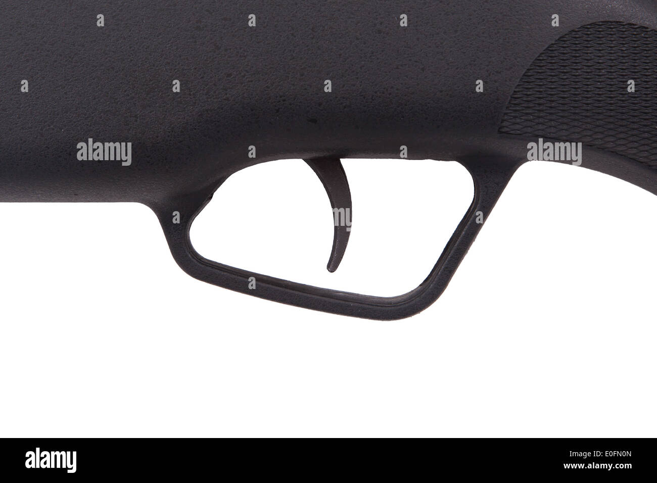 Close-up of the trigger of a rifle, isolatedon white Stock Photo - Alamy