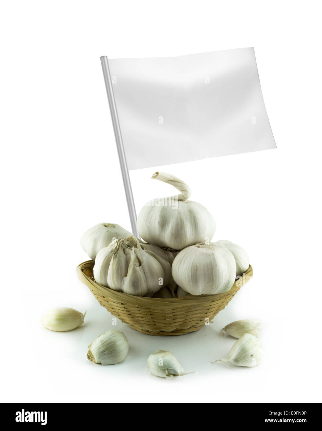 Healthy and organic food concept. Fresh Garlic and garlic bulb with ...