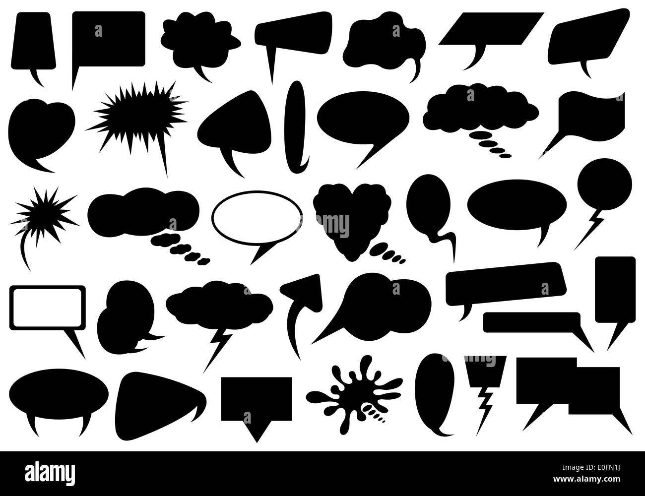 Set Of Different Speech Bubbles isolated on white Stock Photo - Alamy