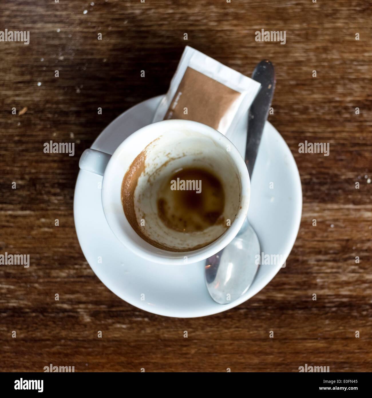 cafe espresso coffeecup cup empty Stock Photo - Alamy