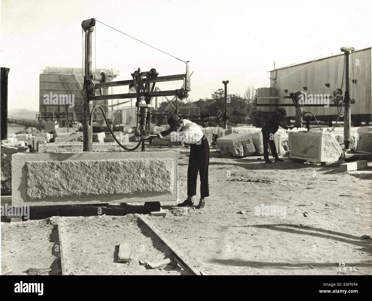 Sydney Harbour Bridge - Dressing Granite Blocks with Four Cut Machines ...