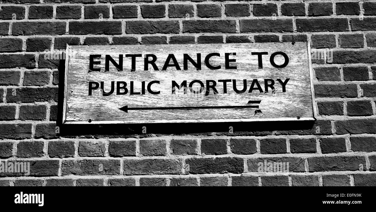 Coroner sign Black and White Stock Photos & Images - Alamy