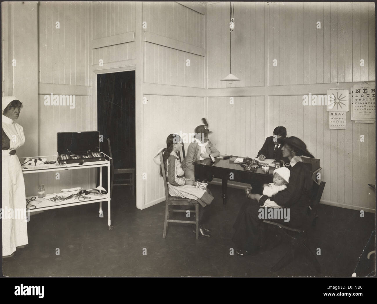 A photograph of a doctor seeing patients at the General Treatment ...