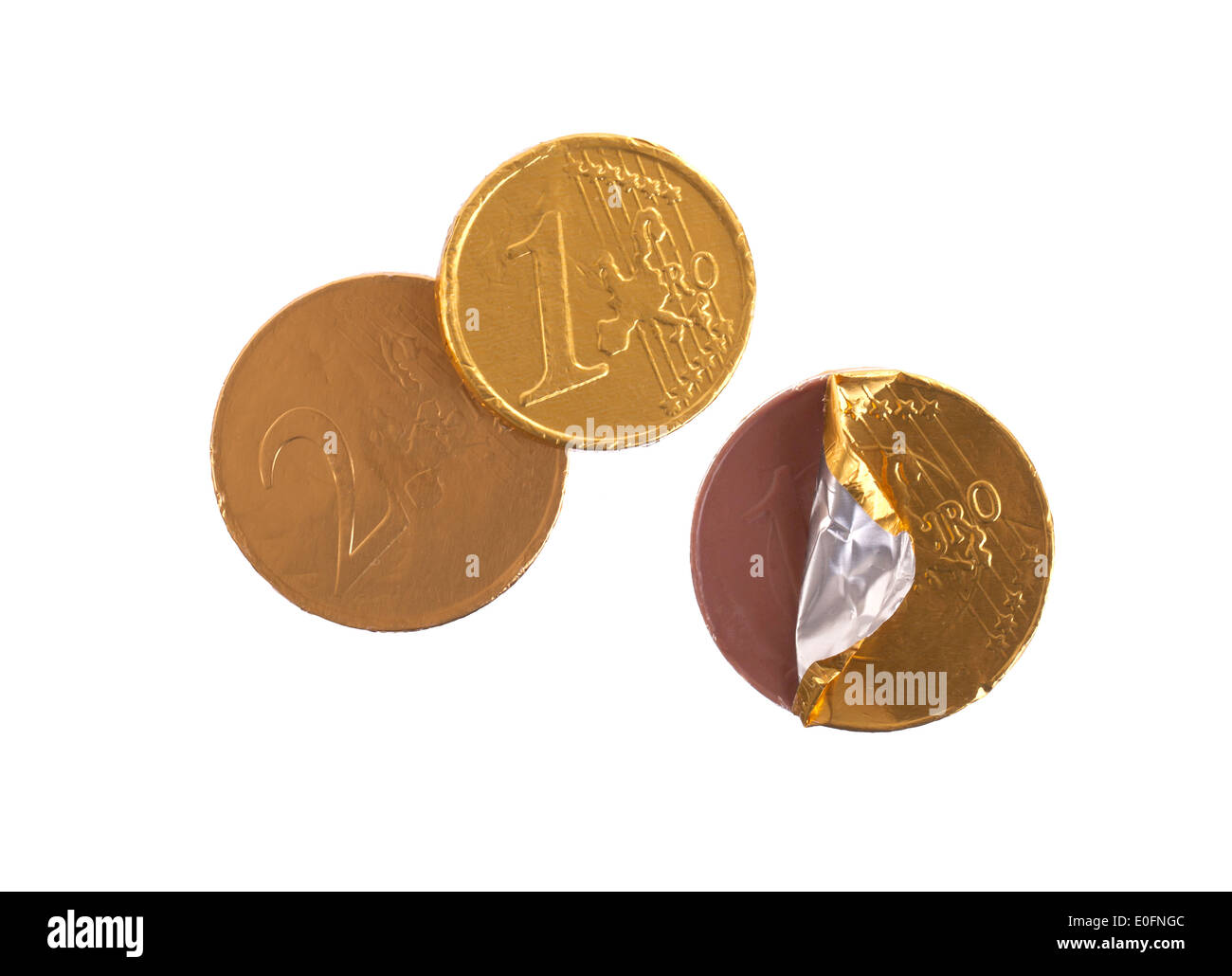 Wrapped chocolate coin hi-res stock photography and images - Alamy