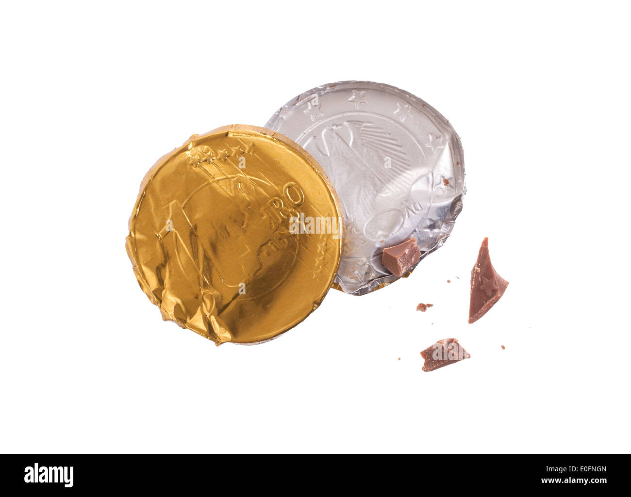 Euro currency, chocolate coins Stock Photo - Alamy