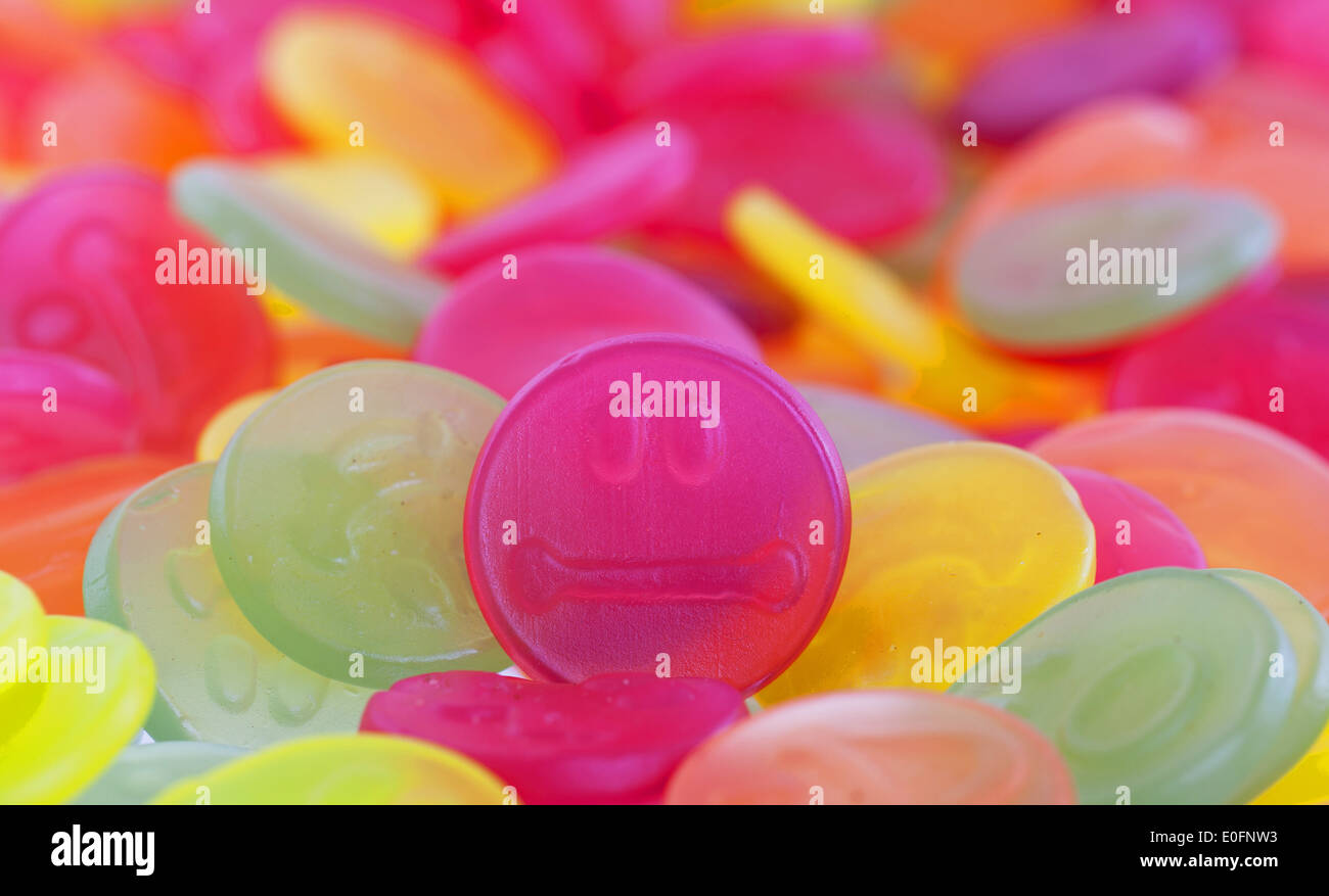 Colorful candy faces, selected focus - traditional dutch candy Stock ...