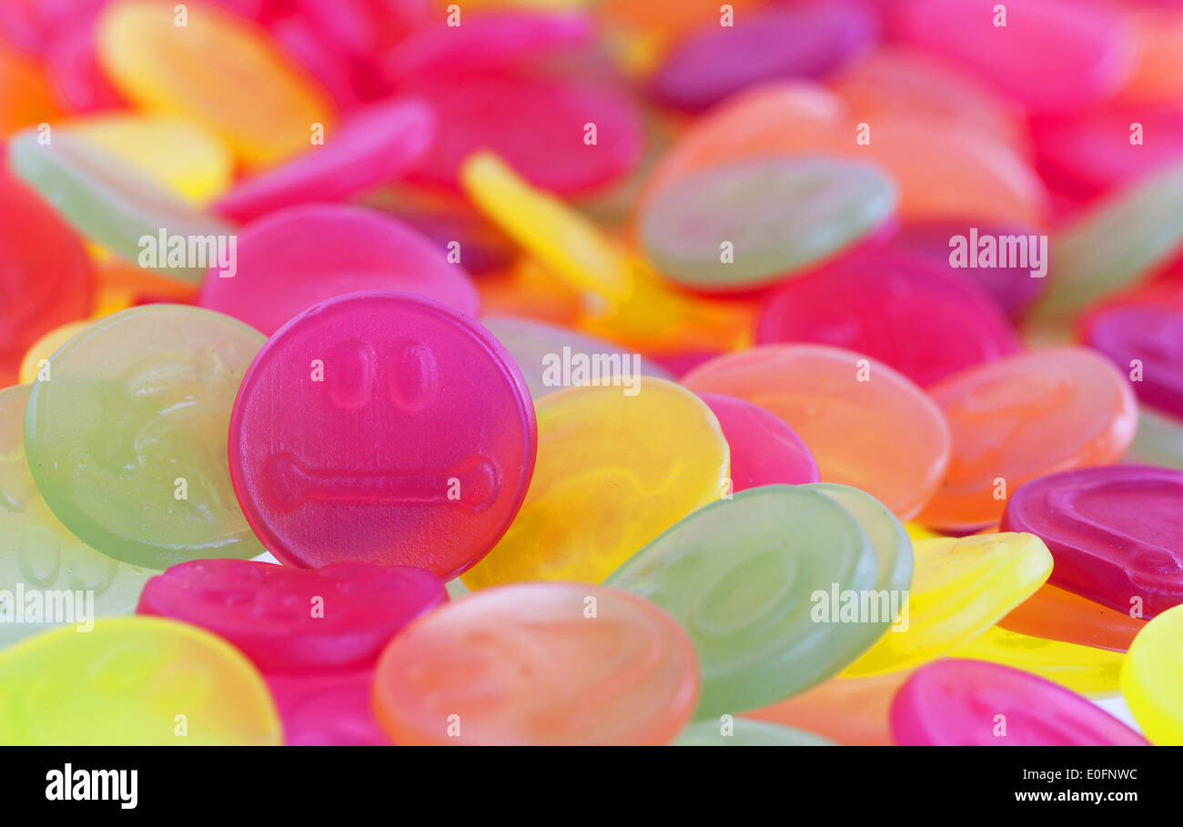 Colorful candy faces, selected focus - traditional dutch candy Stock ...
