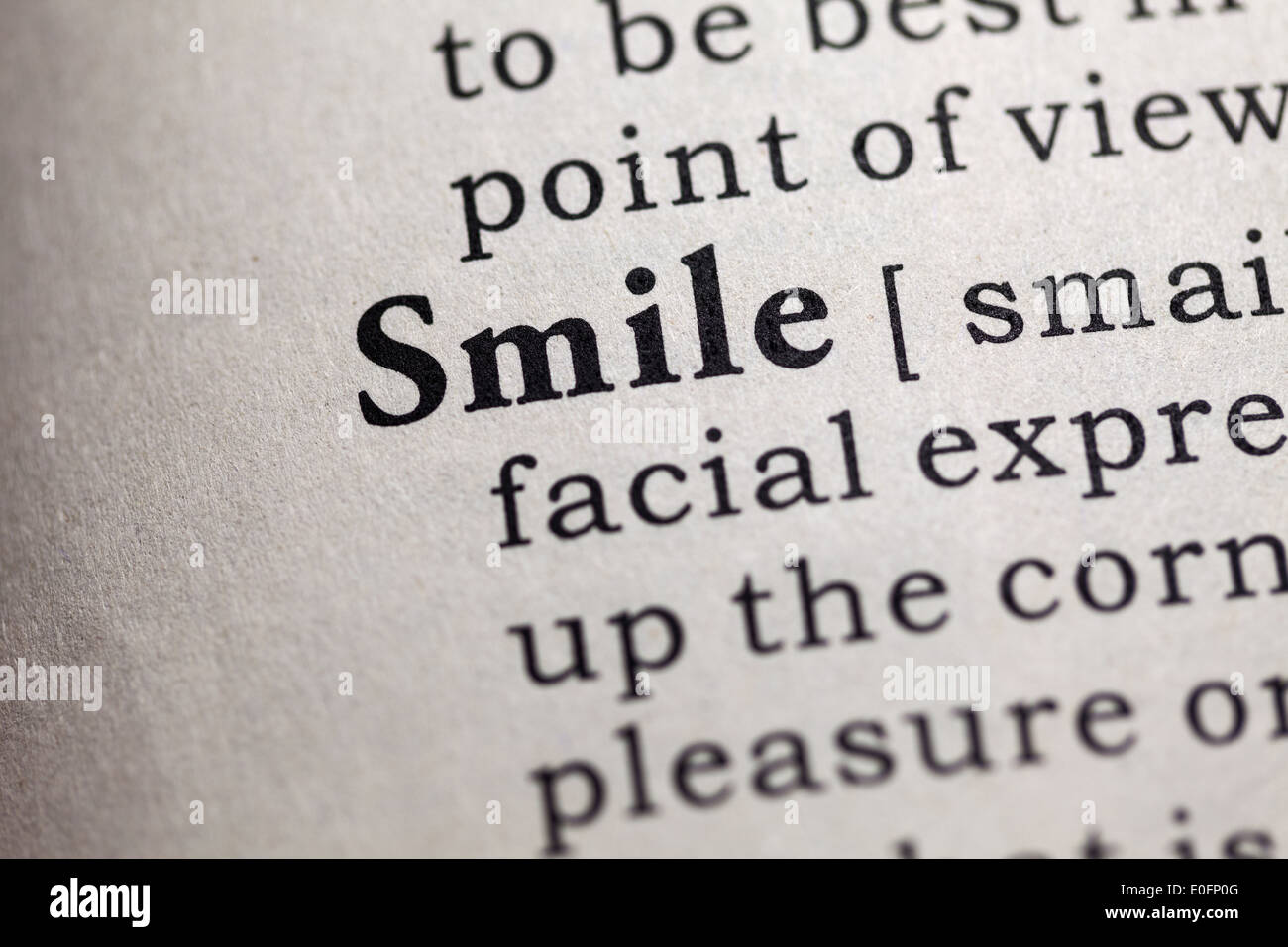 Fake Dictionary Dictionary Definition Of The Word Smile Stock Photo Fake Dictionary Dictionary Definition Of The Word Smile Stock Photo