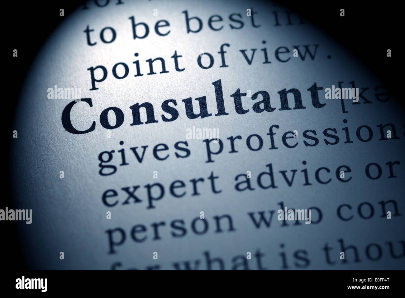 Fake Dictionary, Dictionary definition of the word consultant Stock ...