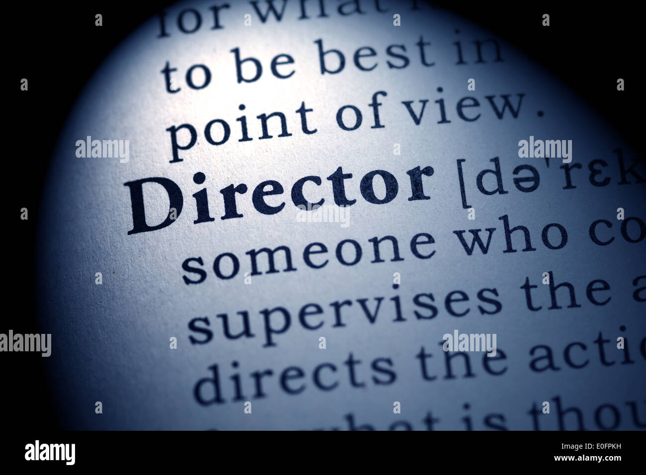 It director text hi-res stock photography and images - Alamy