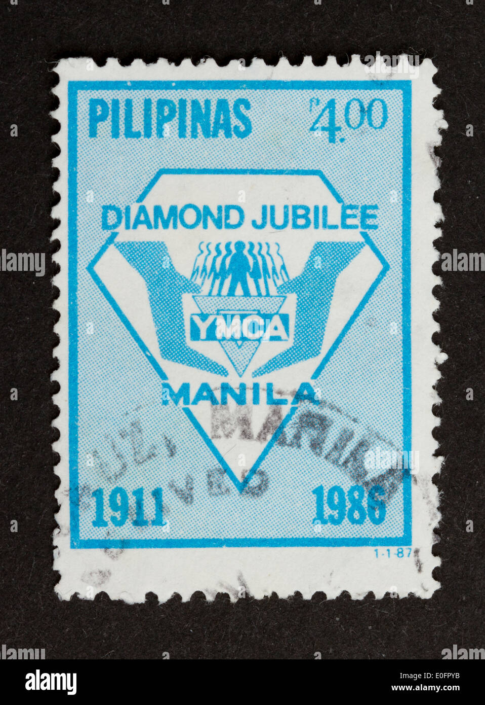 MANILA - 1986: Stamp printed in Manila shows a picture that represents ...