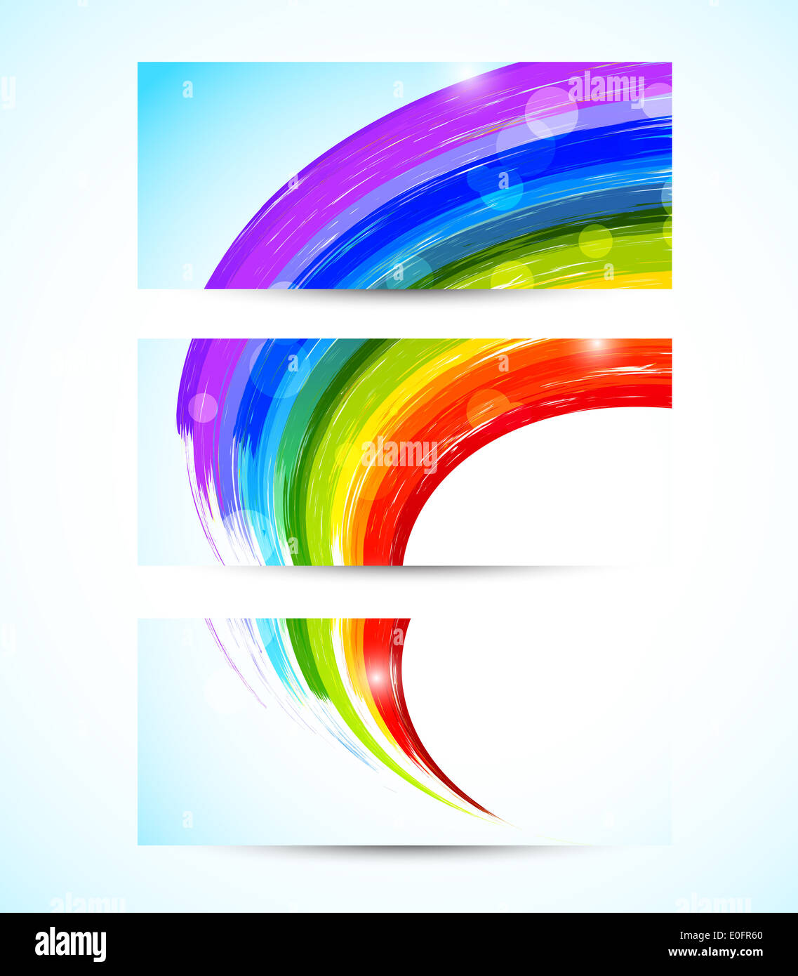 Set of rainbow banners Stock Photo - Alamy