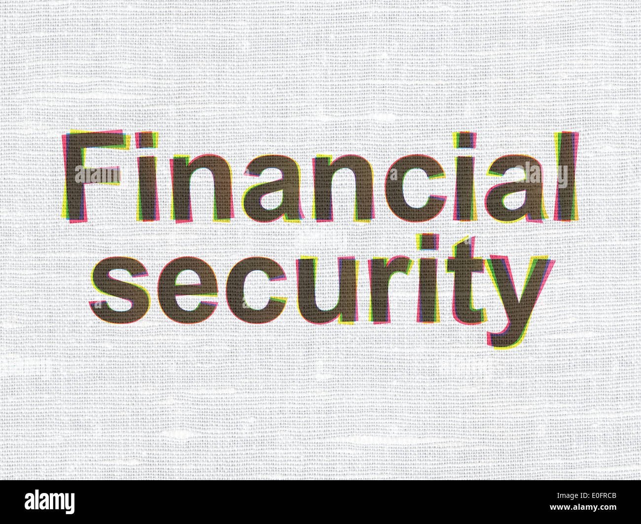 Safety concept: Financial Security on fabric texture background Stock ...
