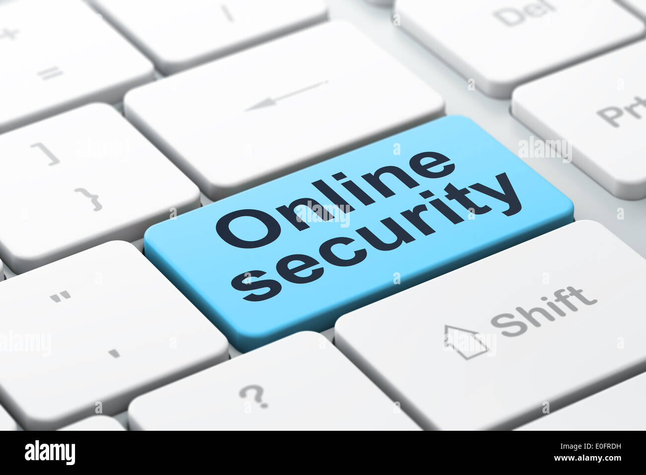 Safety concept: Online Security on computer keyboard background Stock ...