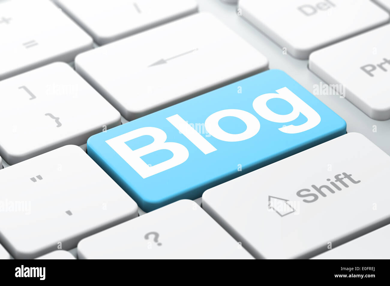 SEO web development concept: Blog on computer keyboard background Stock ...