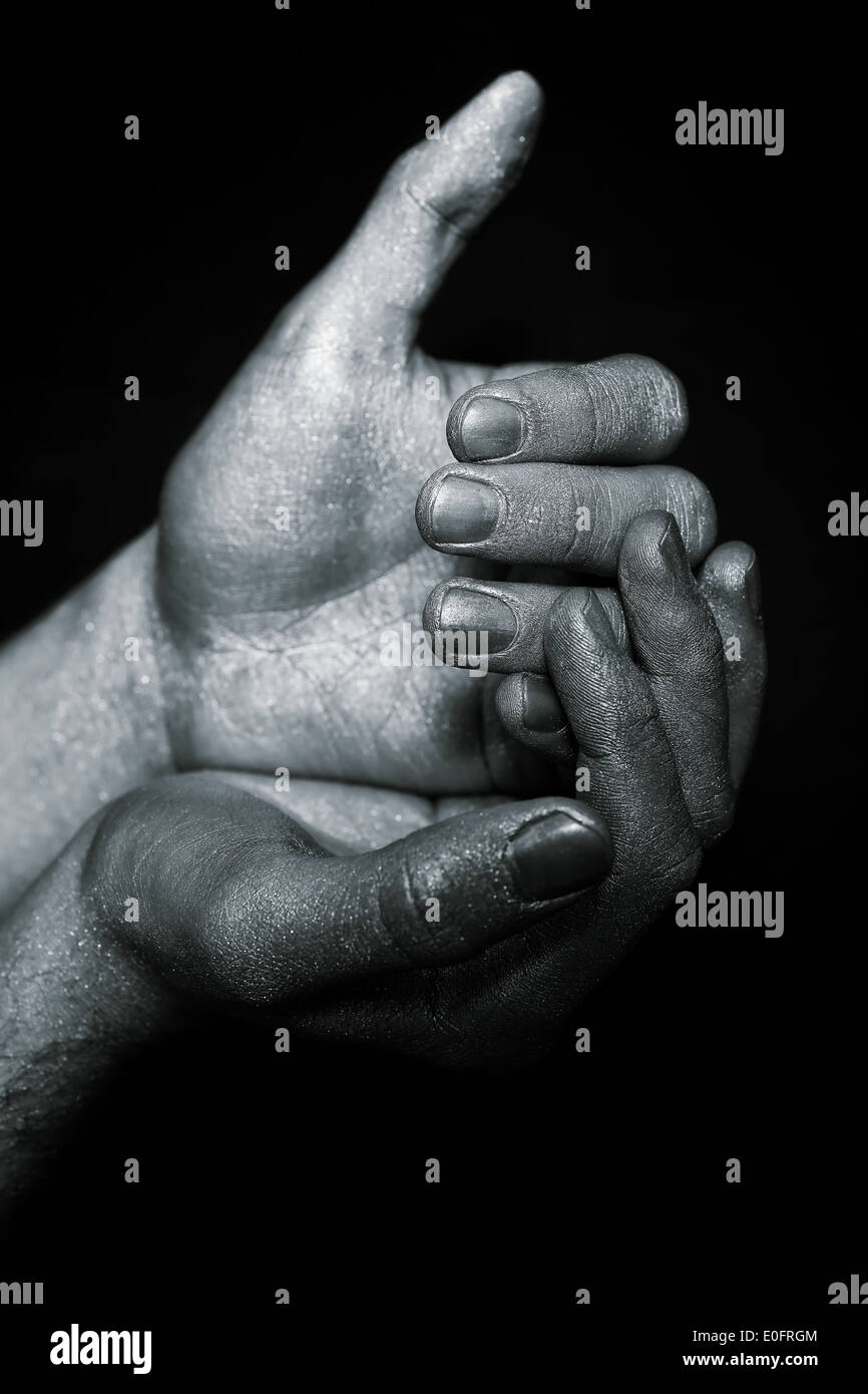 Two open hands holding handful hi-res stock photography and images - Alamy