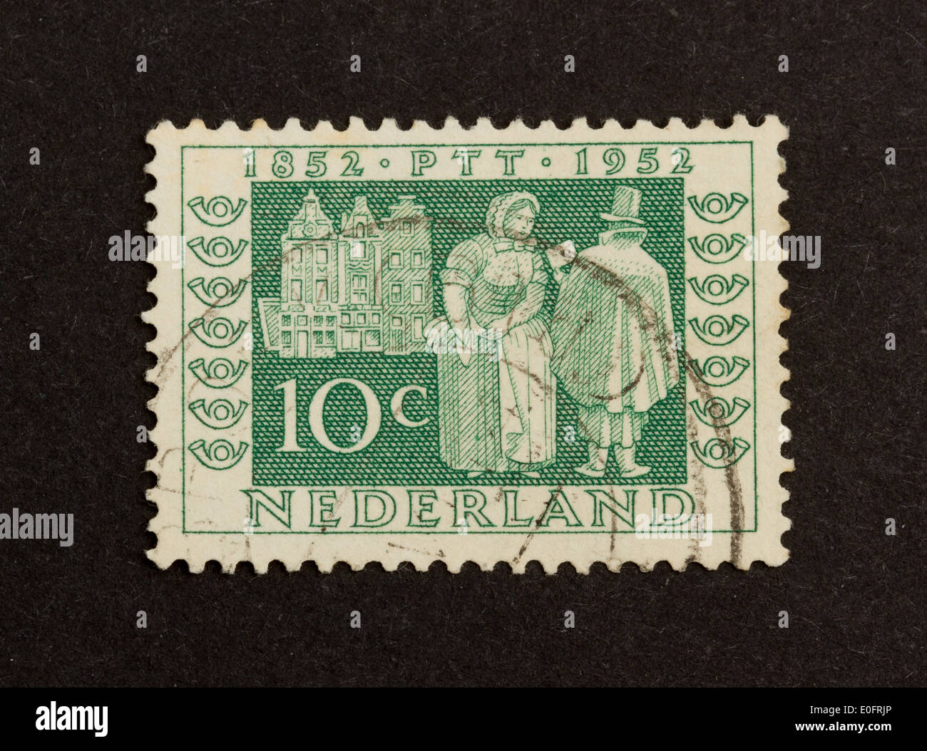 HOLLAND - CIRCA 1950: Stamp printed in the Netherlands shows a man ...