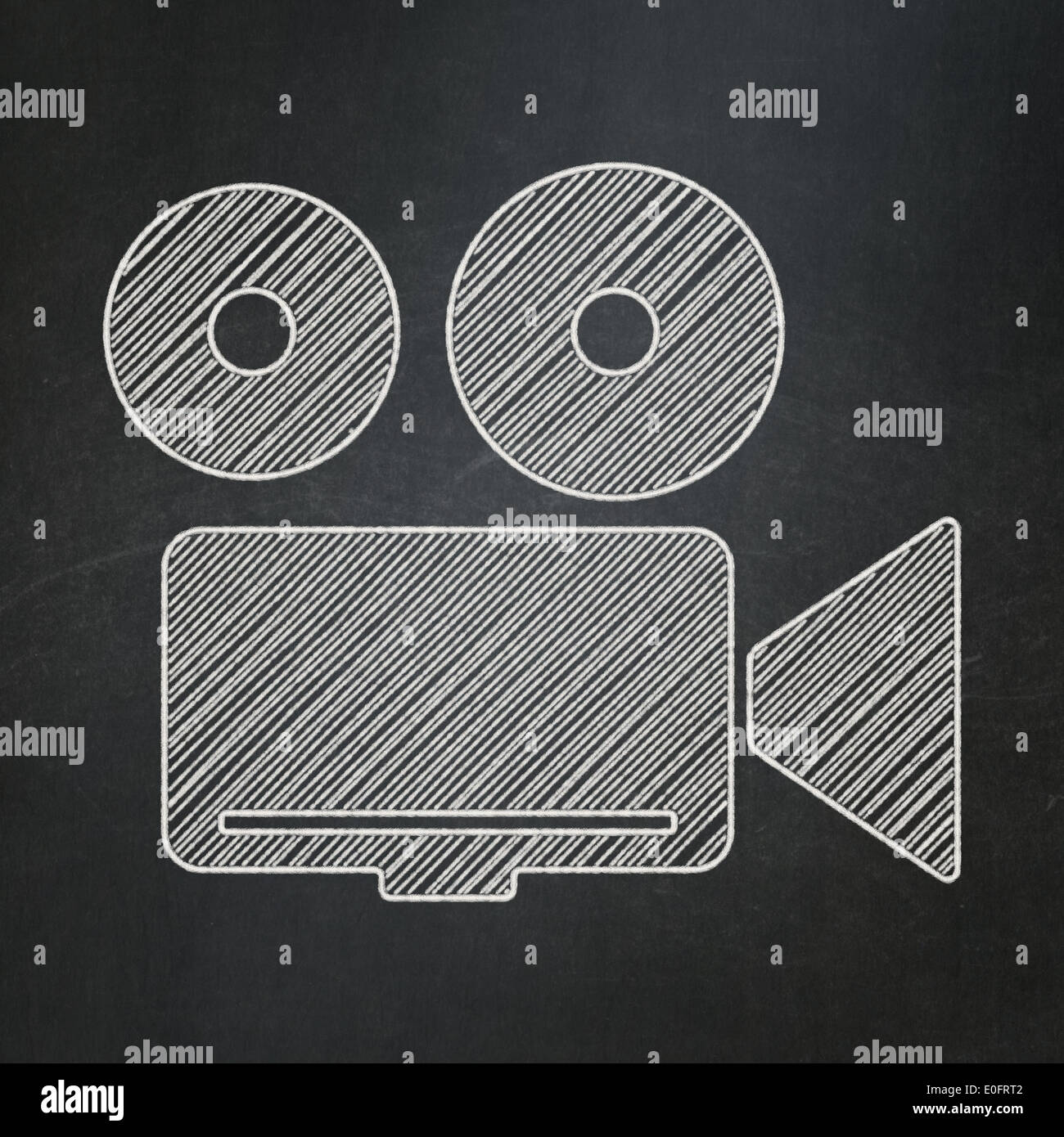 Travel concept: Camera on chalkboard background Stock Photo - Alamy