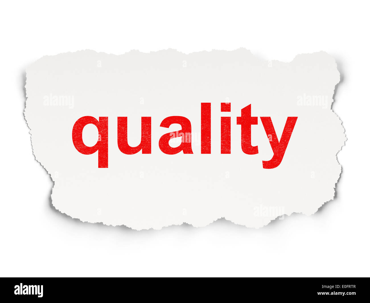 Marketing concept: Quality on Paper background Stock Photo - Alamy