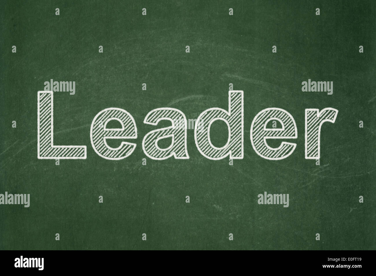 Business concept: Leader on chalkboard background Stock Photo - Alamy
