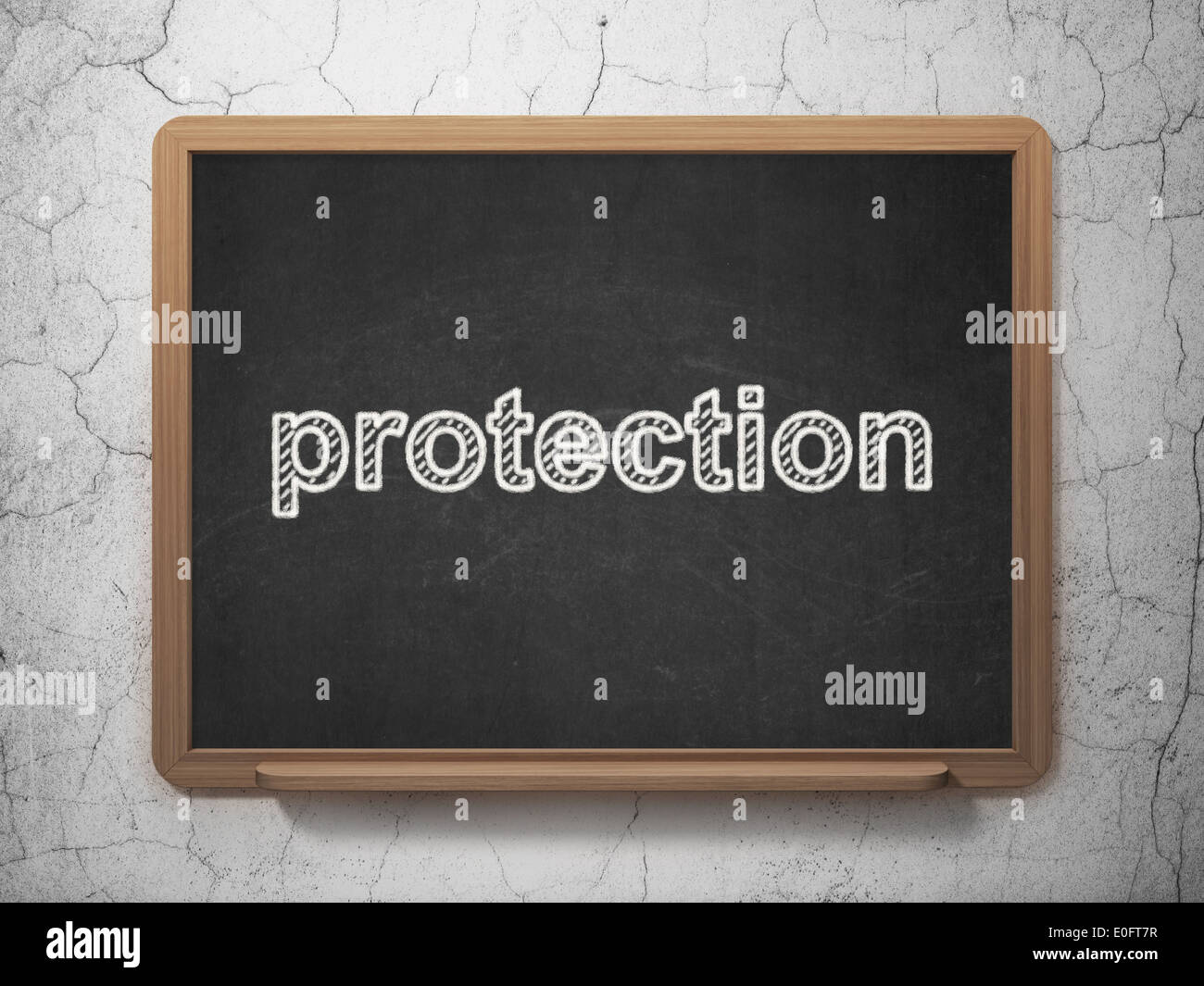 Protection concept: Protection on chalkboard background Stock Photo - Alamy
