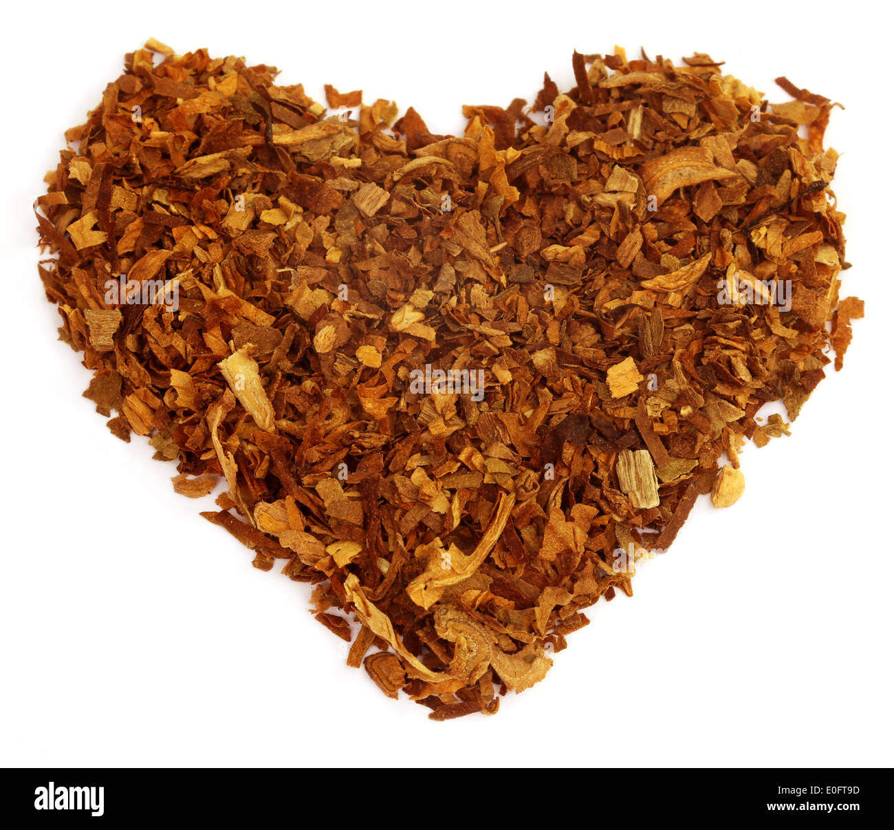 Dried tobacco leaves decorated in heart shape Stock Photo - Alamy