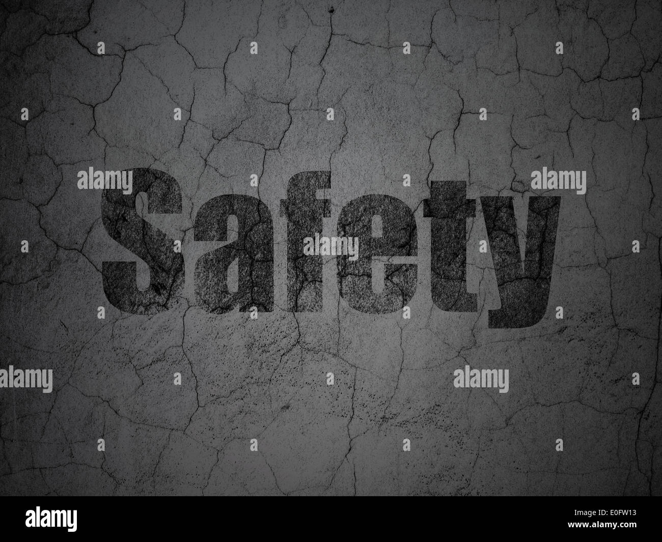Safety concept: Safety on grunge wall background Stock Photo - Alamy