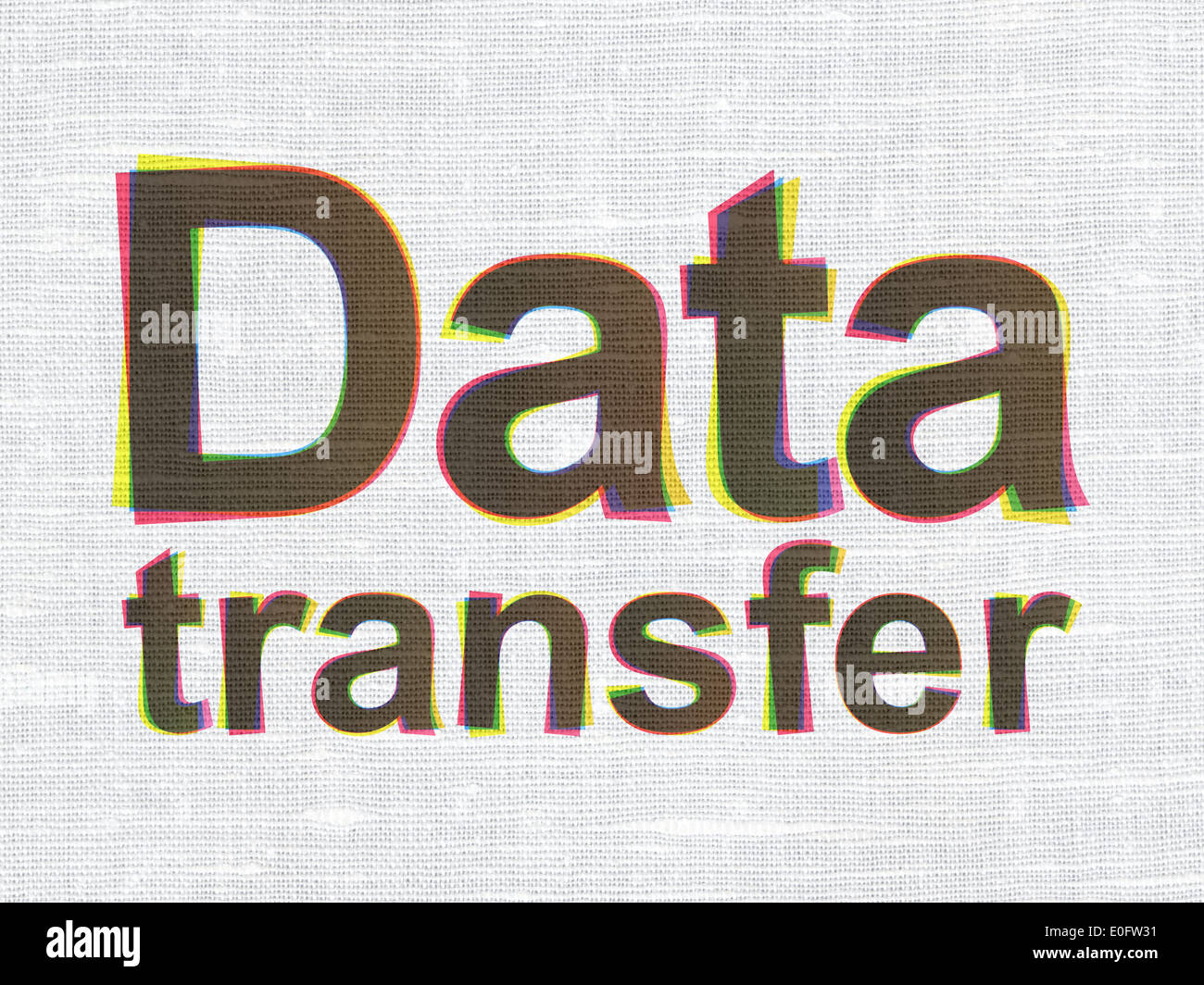 Data concept: Data Transfer on fabric texture background Stock Photo ...