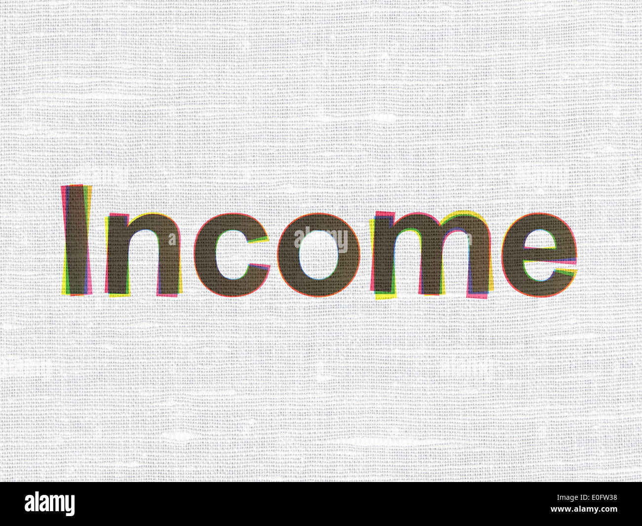 Finance concept: Income on fabric texture background Stock Photo - Alamy