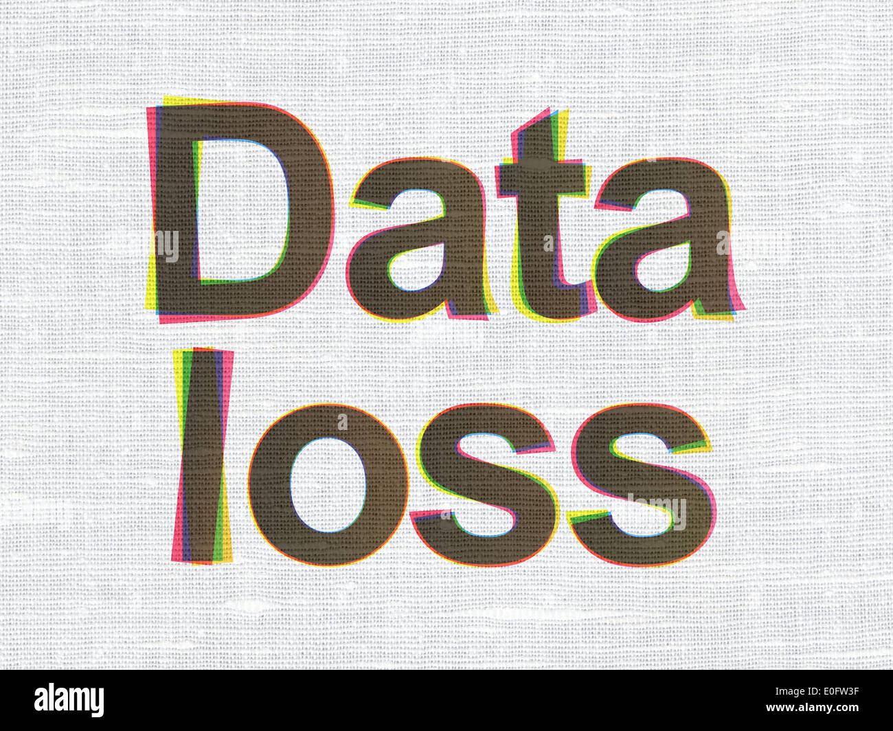 Information concept: Data Loss on fabric texture background Stock Photo ...