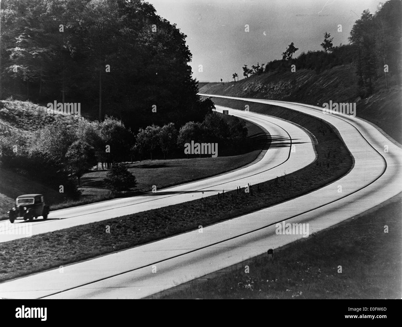 This image from 1936 shows the early construction of the Deutsche ...