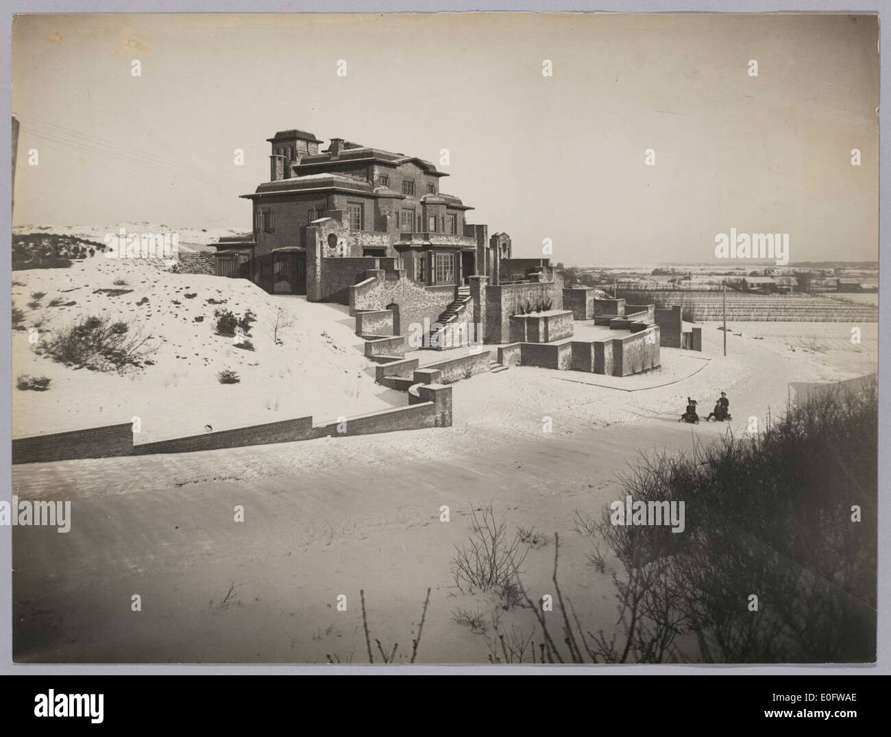A photograph of a villa from the 1920s or 1930s, showcasing the ...