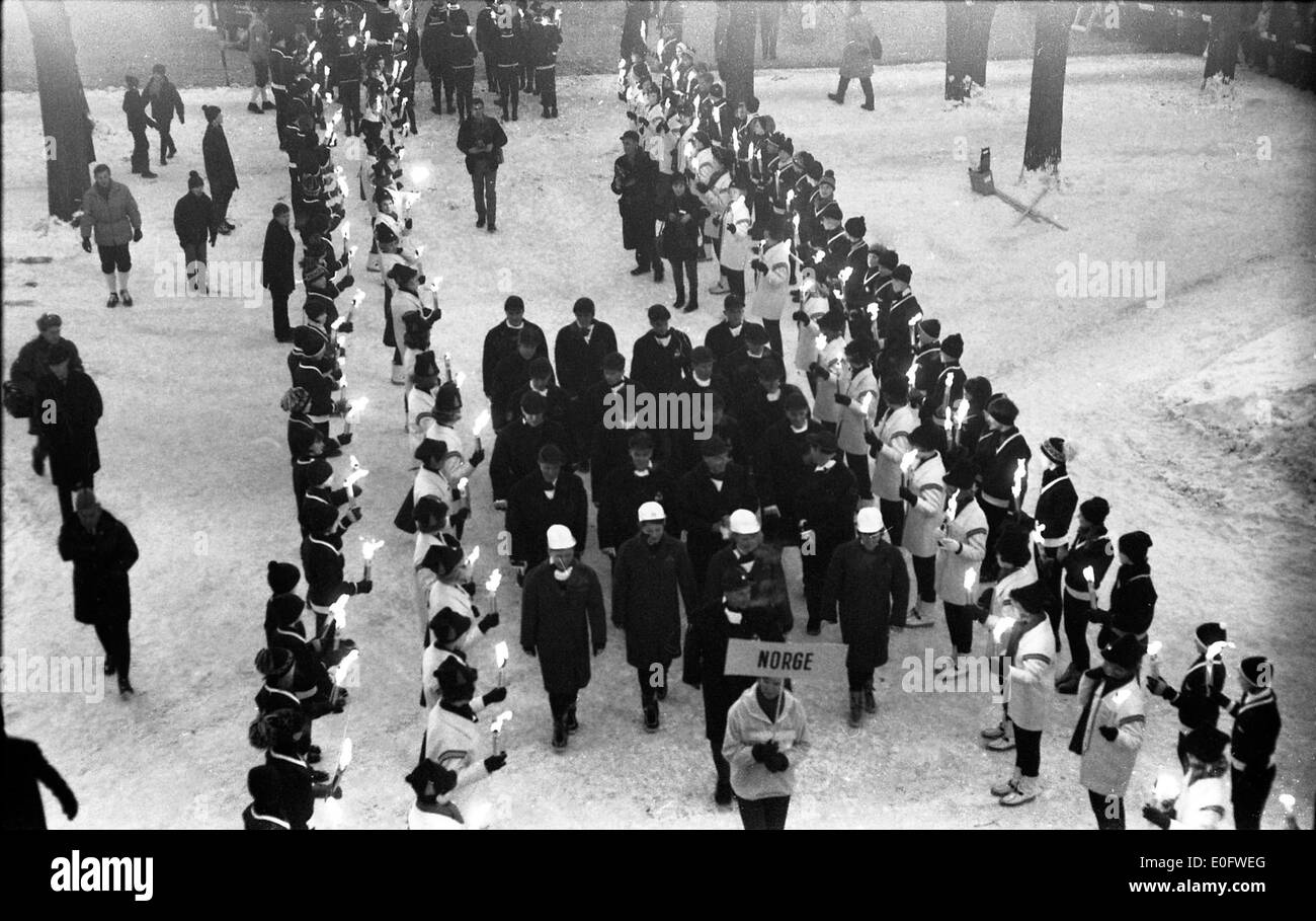 A photograph from the opening ceremony of the 1966 World Ski ...