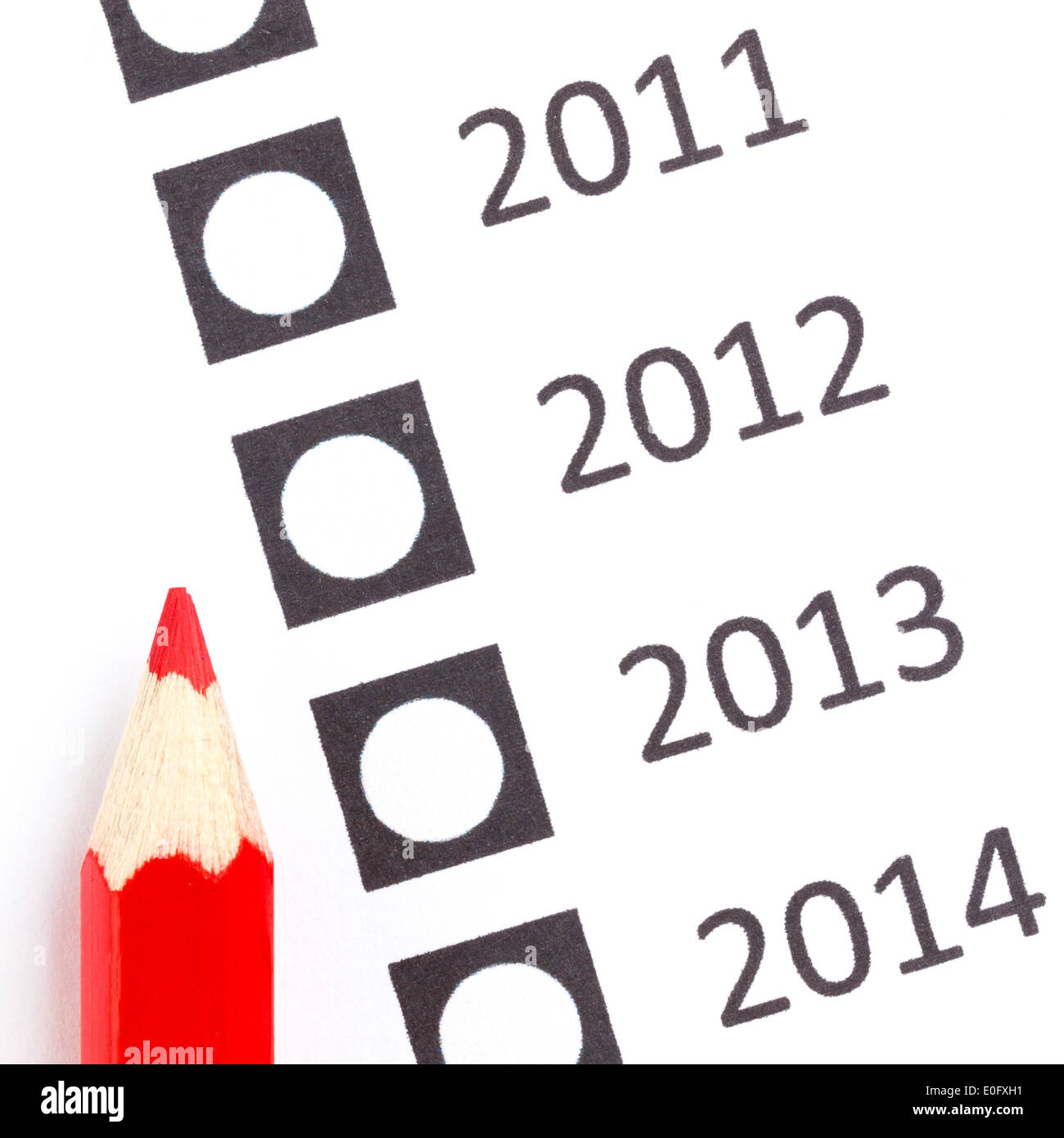 Red and white vote here sign hi-res stock photography and images - Alamy