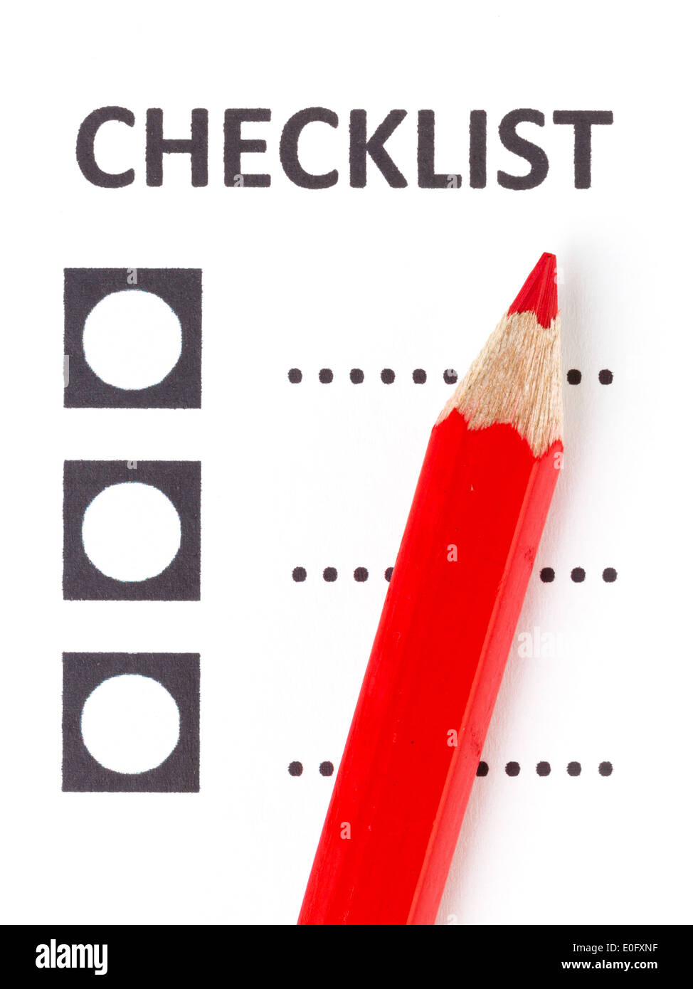 Pencil checklist hi-res stock photography and images - Alamy