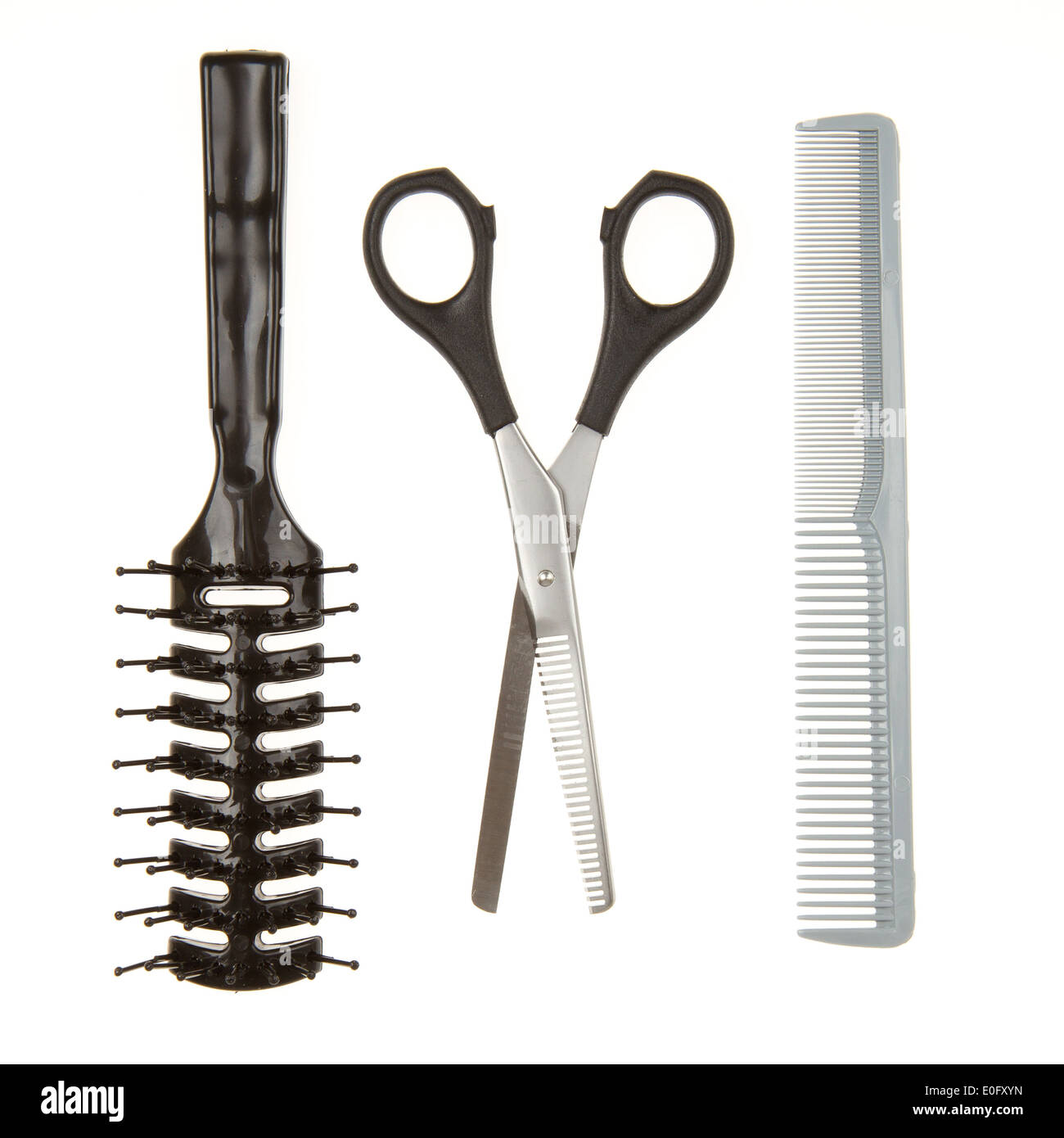 Silver hair brush hi-res stock photography and images - Alamy