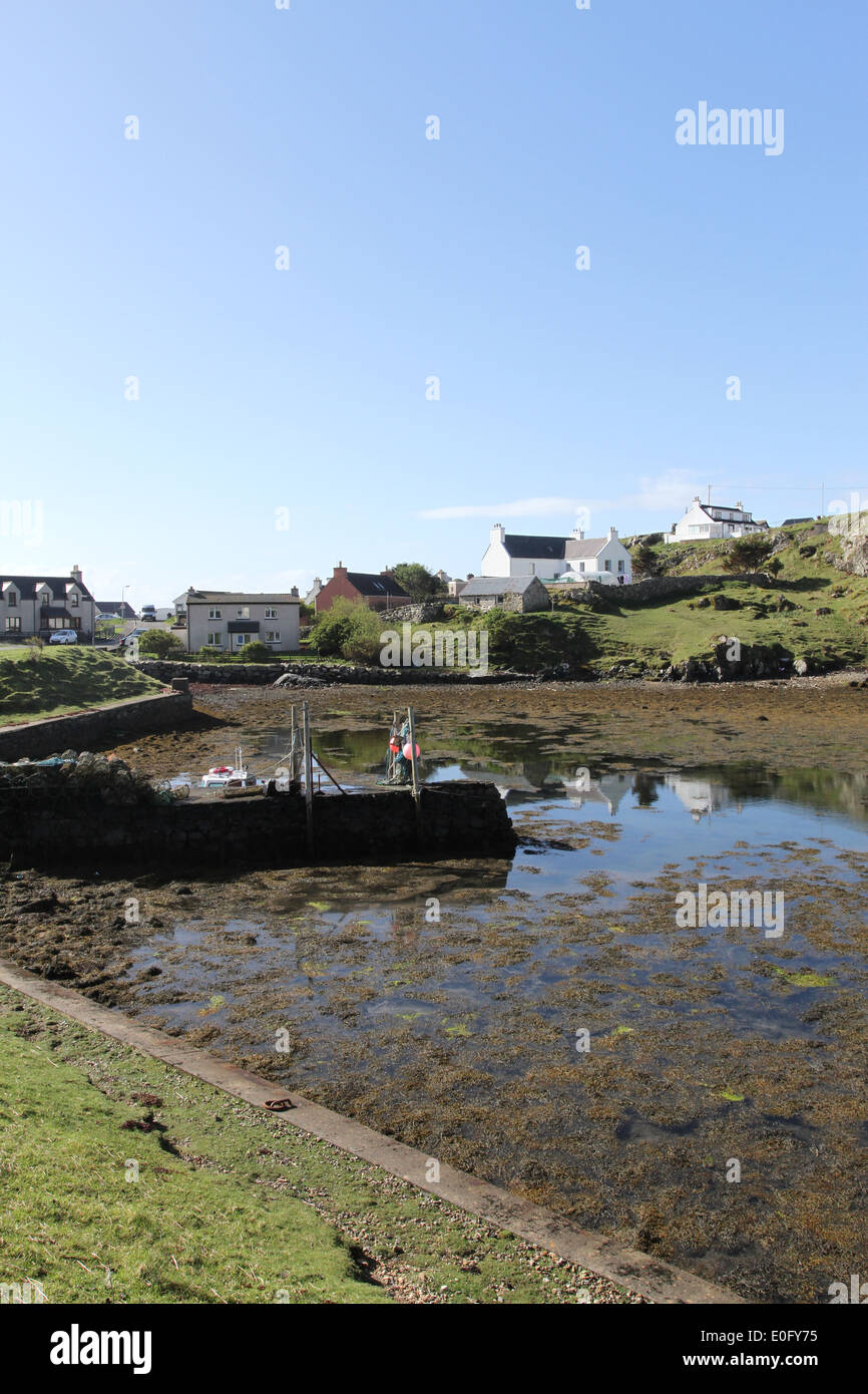 Ardinashaig waterfront Isle of Scalpay Scotland May 2014 Stock Photo ...
