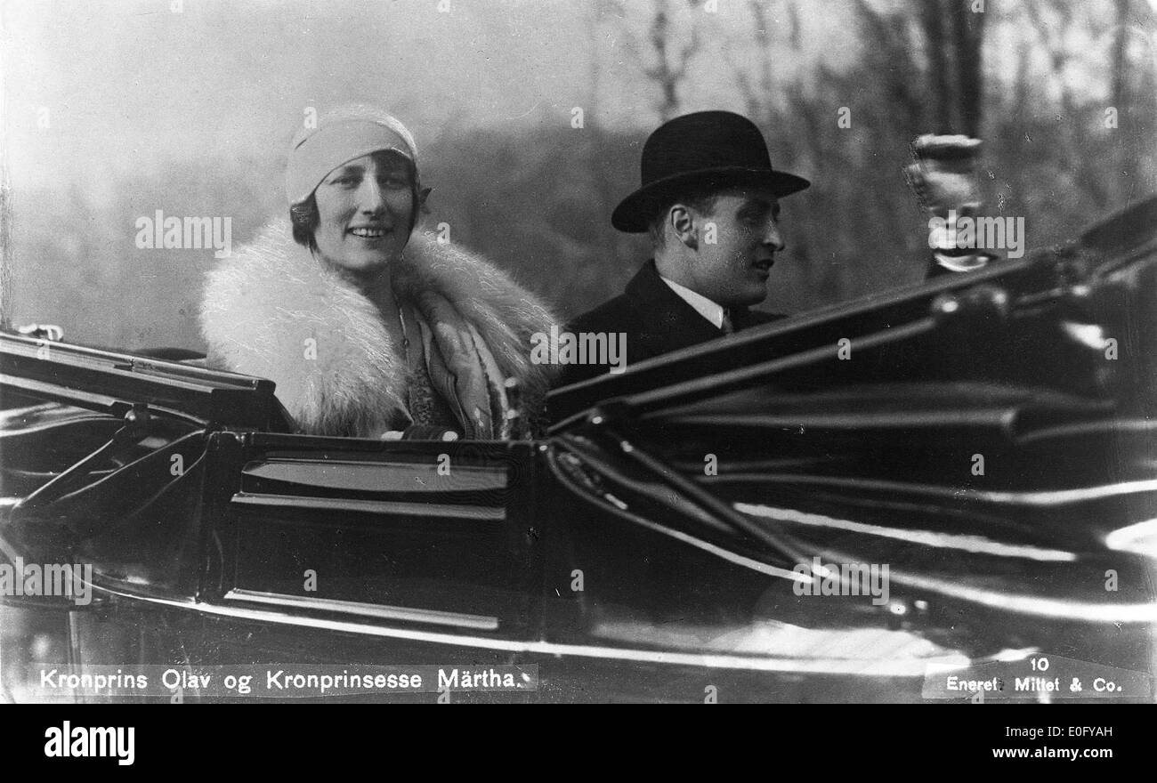 Crown prince olav and crown princess martha photo Black and White Stock ...